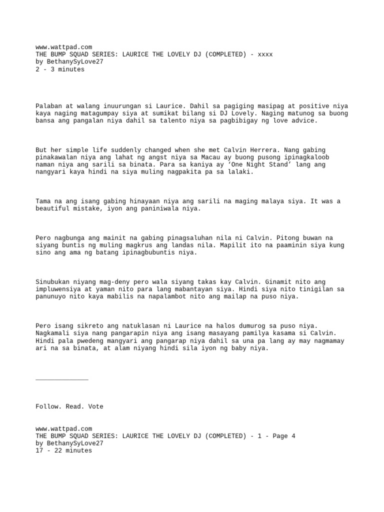 The Bump Squad Series Laurice The Lovely DJ Completed by Bethany | PDF