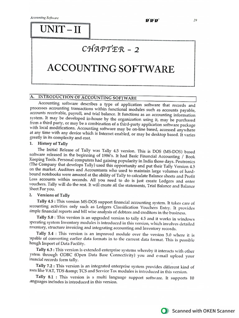Tally Unit 2-1 | PDF