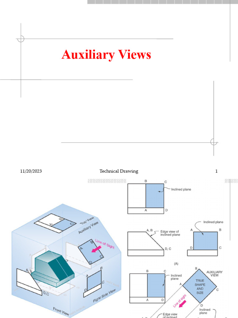Auxiliary View | PDF | Technical Drawing | Geometry