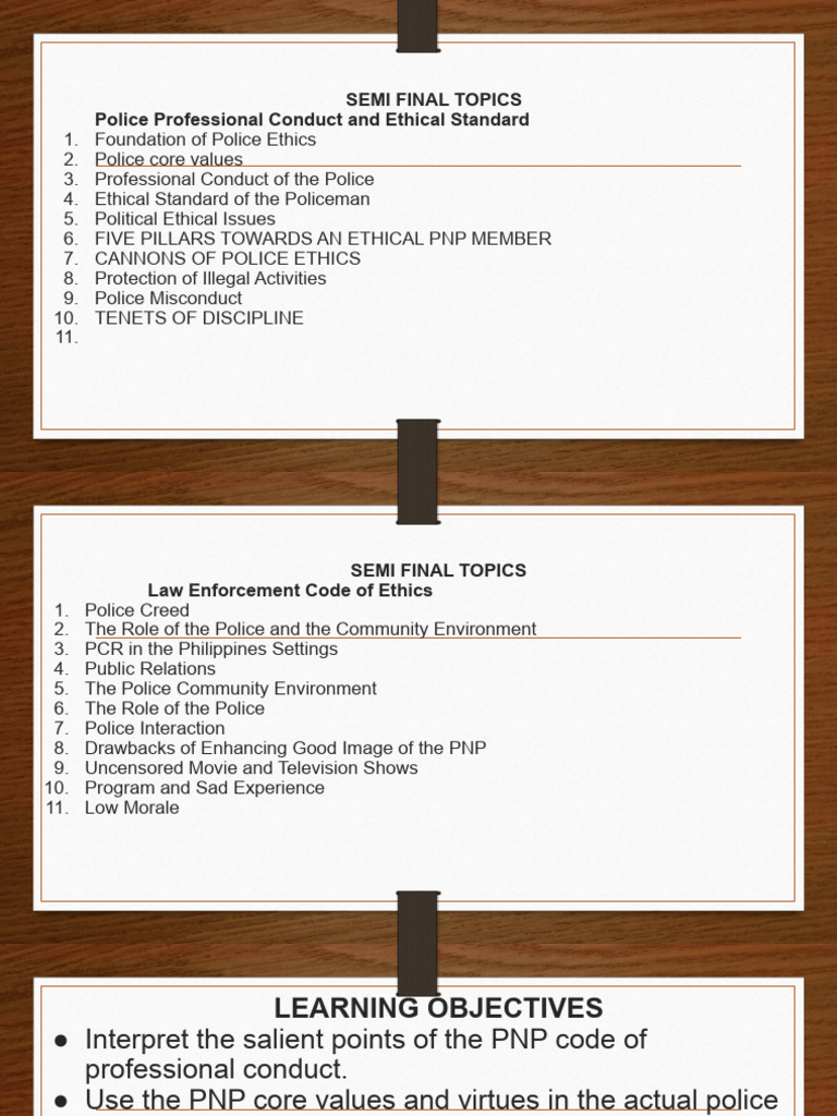 PNP Ethical Doctrine | PDF | Police | Loyalty