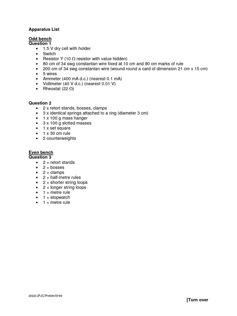 2022 JPJC Prelim H2 Physics P4 AP and Soln | PDF | Electrical Engineering | Physical Quantities