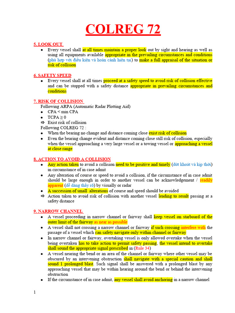 NMD - Colreg 72 | Download Free PDF | Transport | Transport Safety