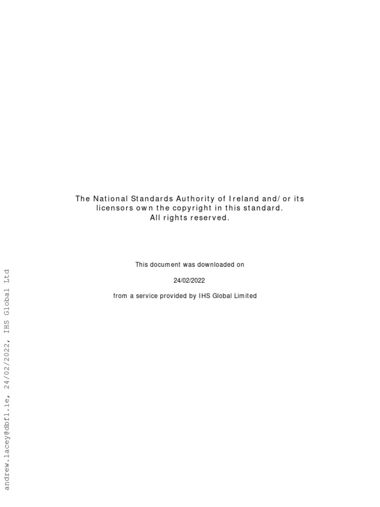 The National Standards Authority of Ireland And/or Its All Rights ...