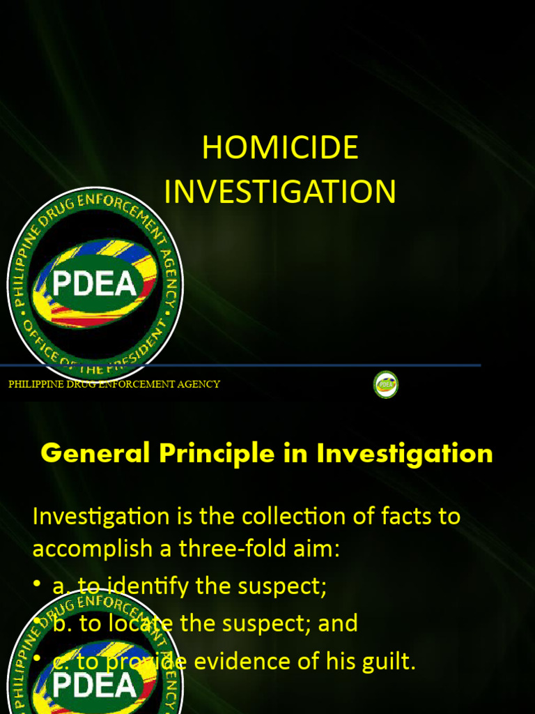 Cdi 3 Module - Homicide Investigation | PDF | Death | Crime Scene