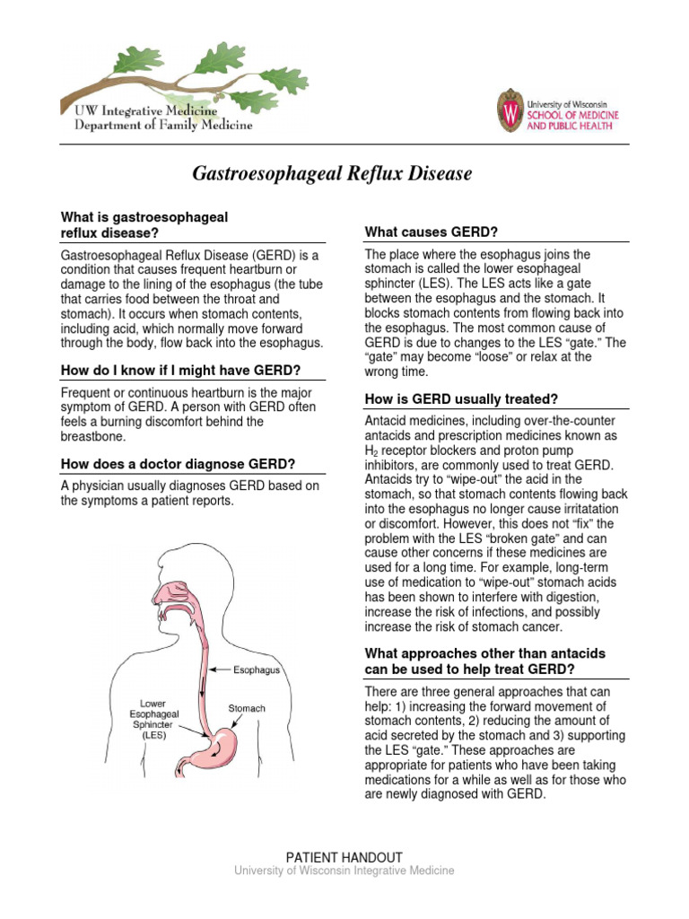 Module Gerd Patient | PDF | Gastroesophageal Reflux Disease | Clinical ...