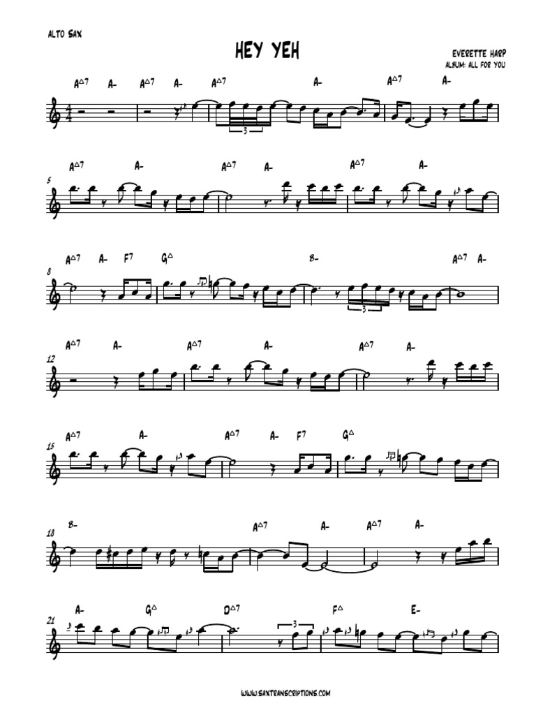 Everette Harp-Hey Yeh-Alto Sax | PDF