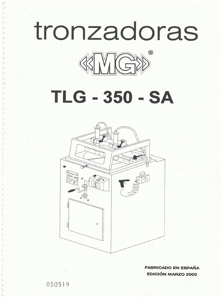 Manual Instrucciones Tronzadora MG TLG 315-SA | PDF