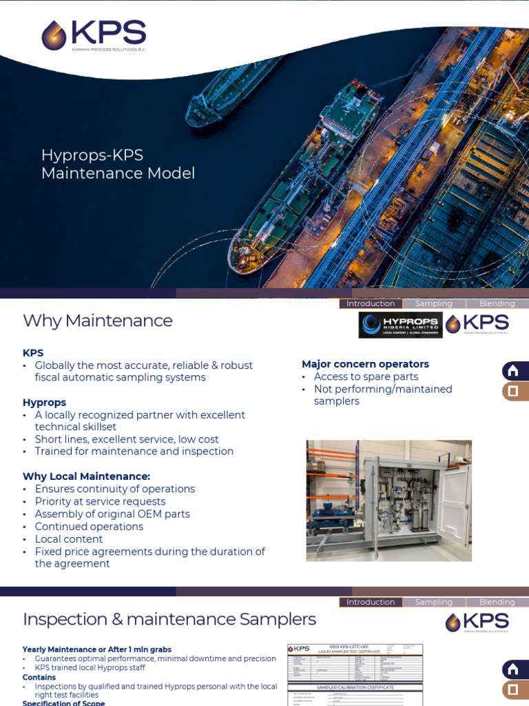 KPS Sampling and Blending Solutions - Maintenance | PDF | Systems Engineering | Business Process