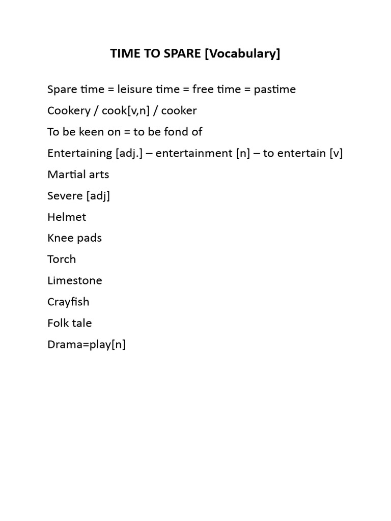 Understanding Spare Time Activities | PDF | History | Classics