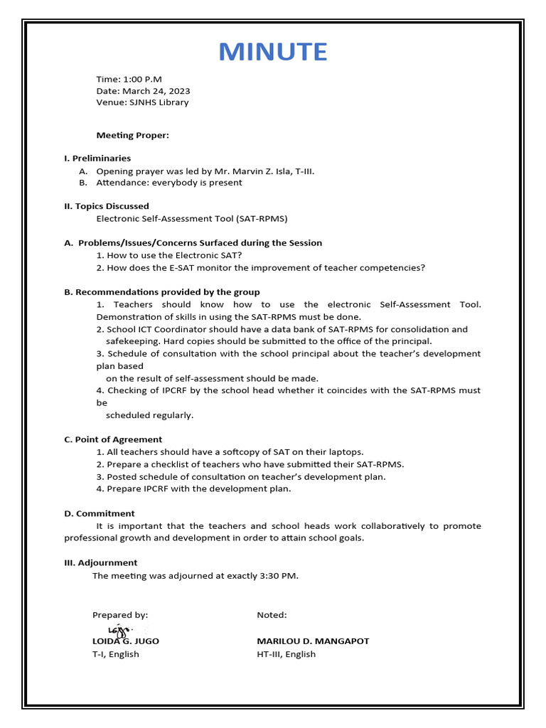 MOTM LACs 2022-2023 | PDF