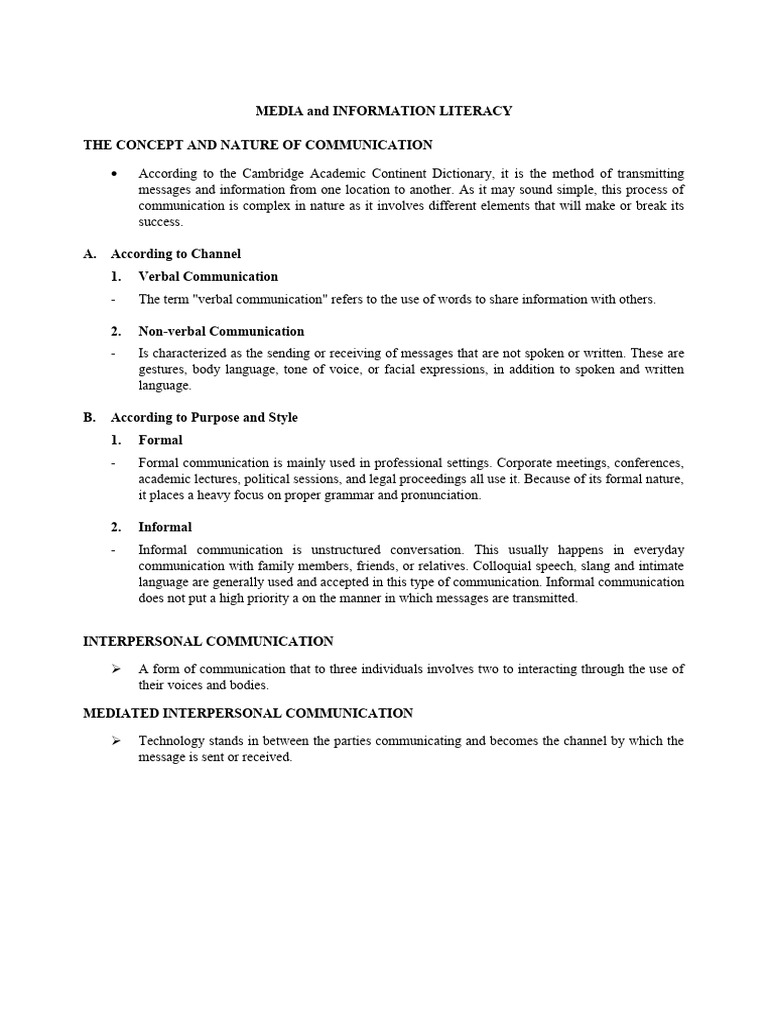 Media and Information Literacy | PDF | Communication | Mass Media