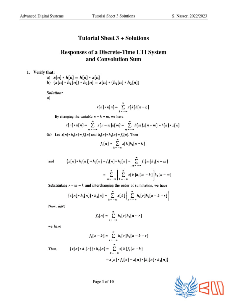 Tutorial 3 + Solutions | PDF | Applied Mathematics | Algorithms