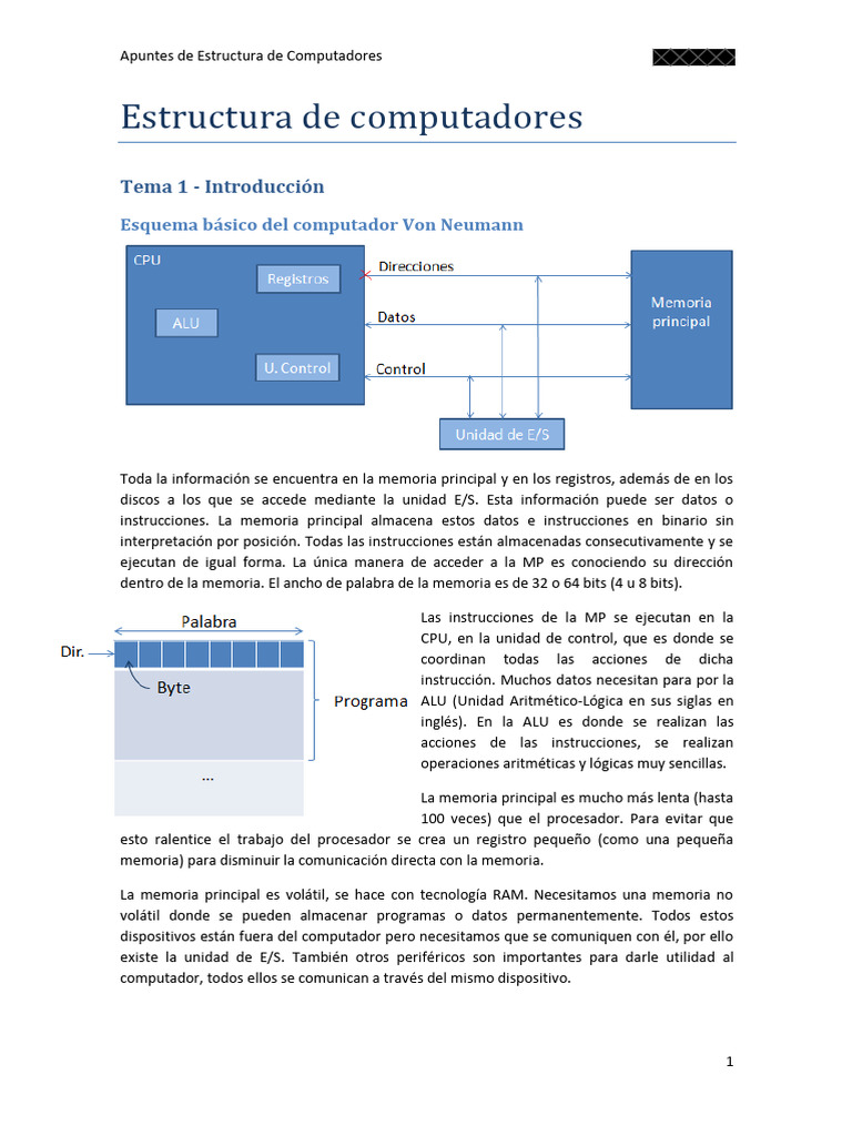 Estructura de Computadores-Etsiinf Upm | PDF | De entrada y salida | Unidad Central de procesamiento