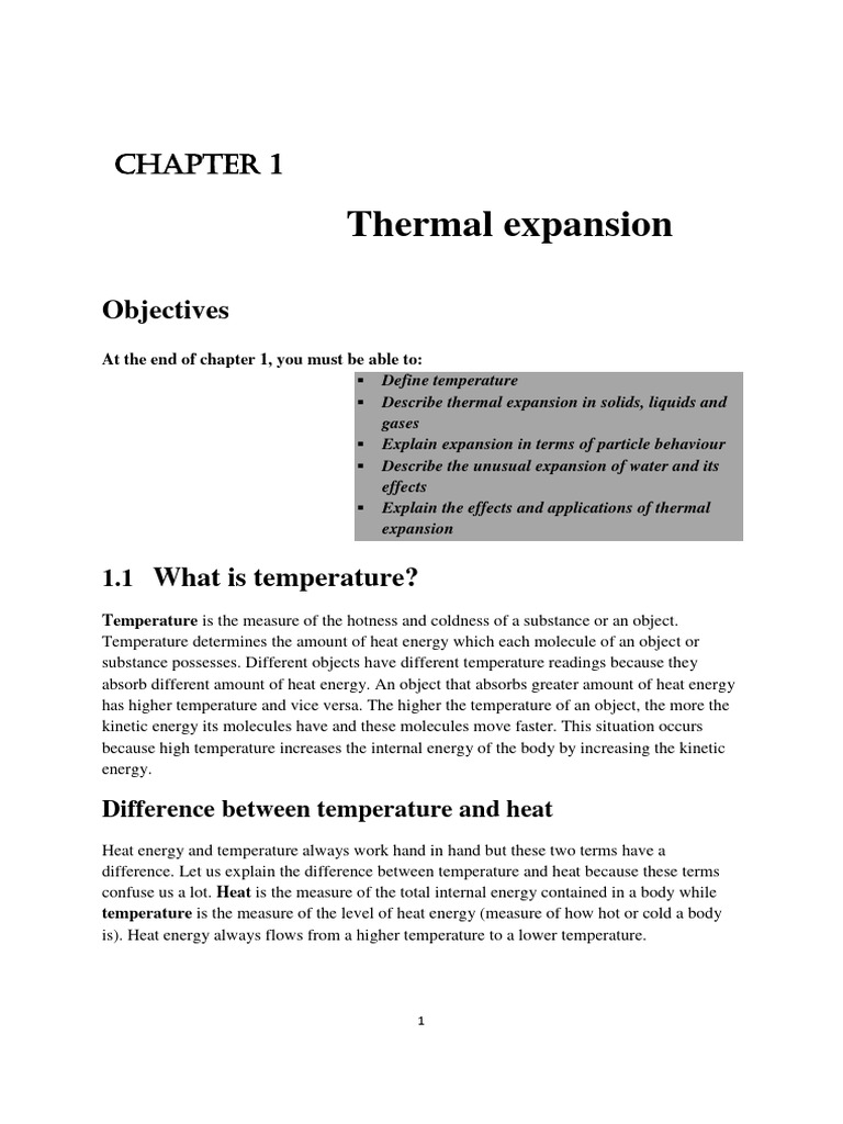 Thermal Expansion Basics | PDF | Thermal Expansion | Temperature