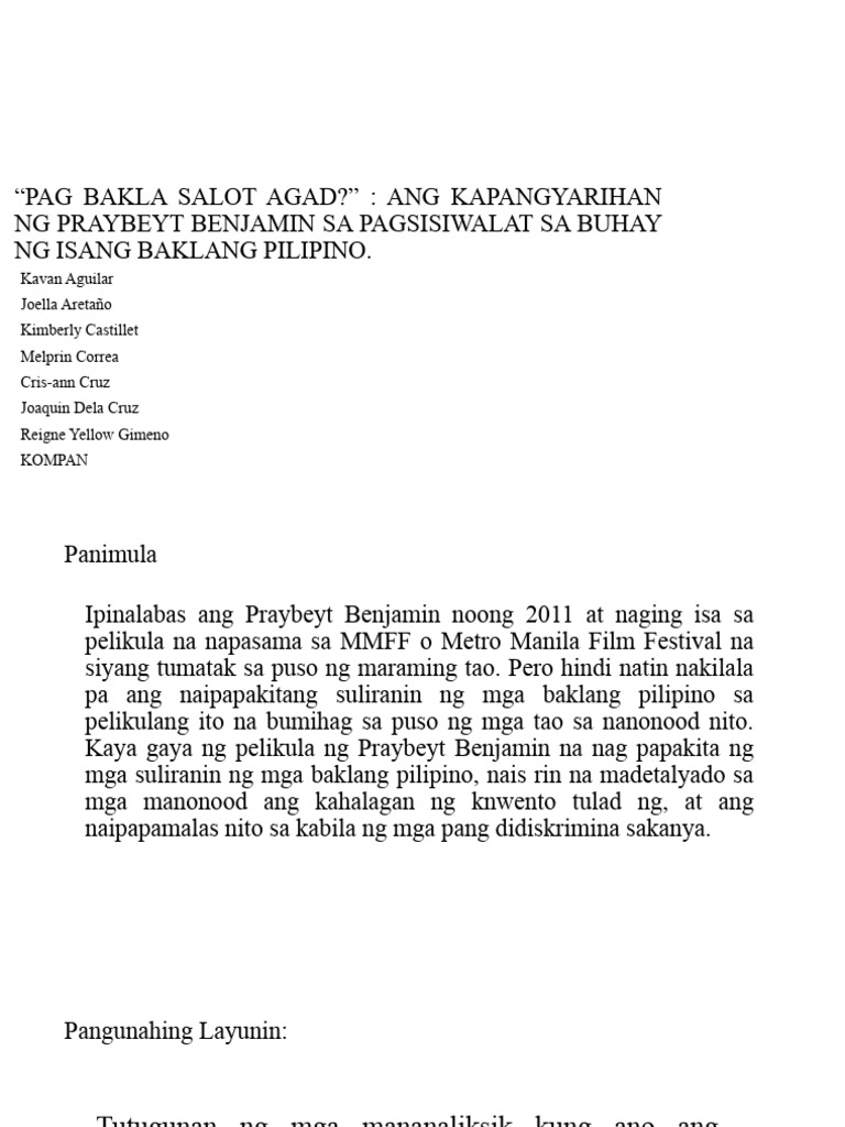 (New) Ang Kapangyarihan NG Praybeyt Benjamin Sa Pagsisiwalat Sa Buhay ...