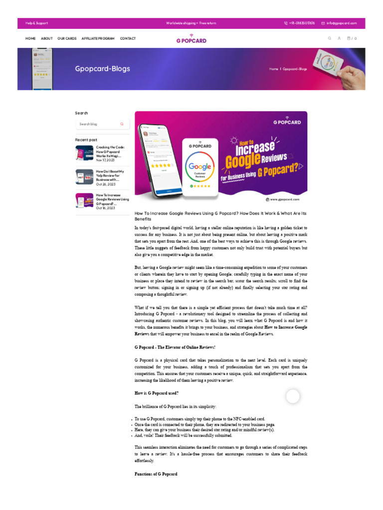 Increase Google Reviews Using G Popcard and Must Know The Benefits ...