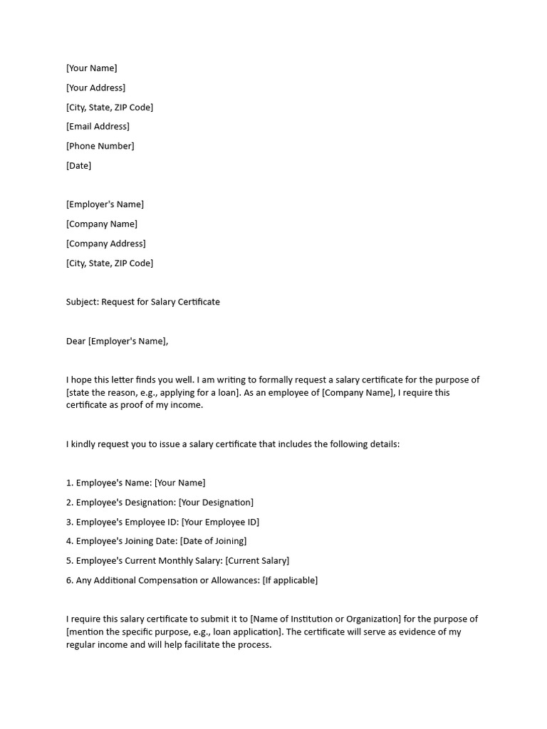 salary-certificate-letter-from-eployee-to-hr-1 | PDF