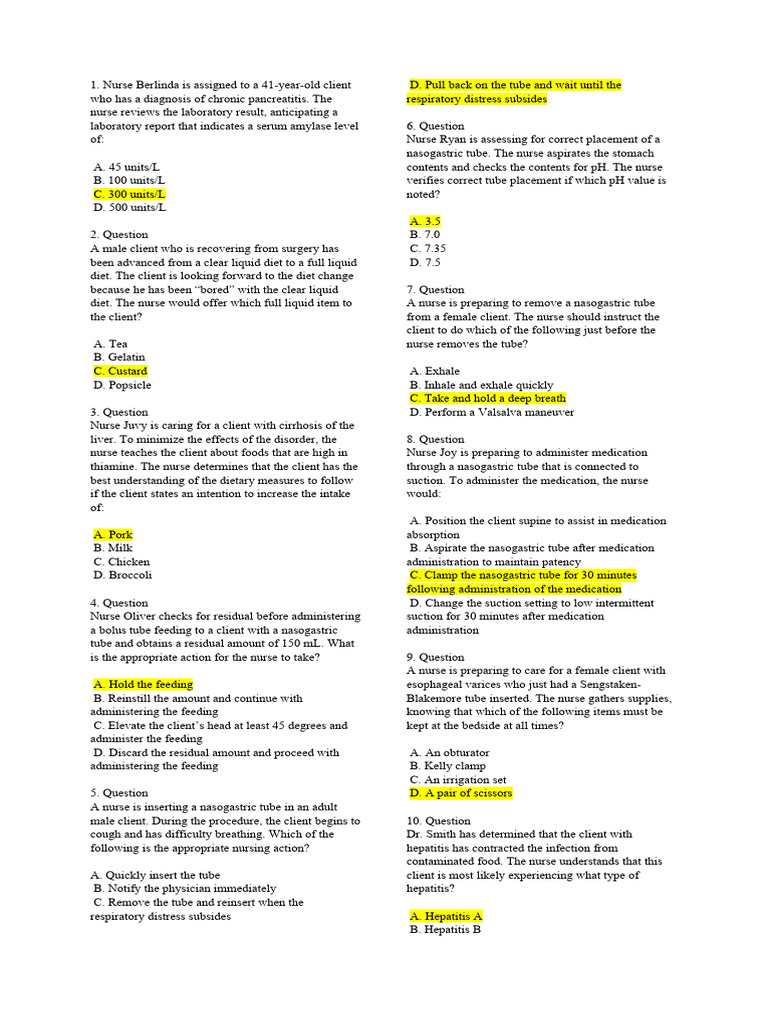 Practice Questions Gastro | PDF | Cirrhosis | Hepatitis