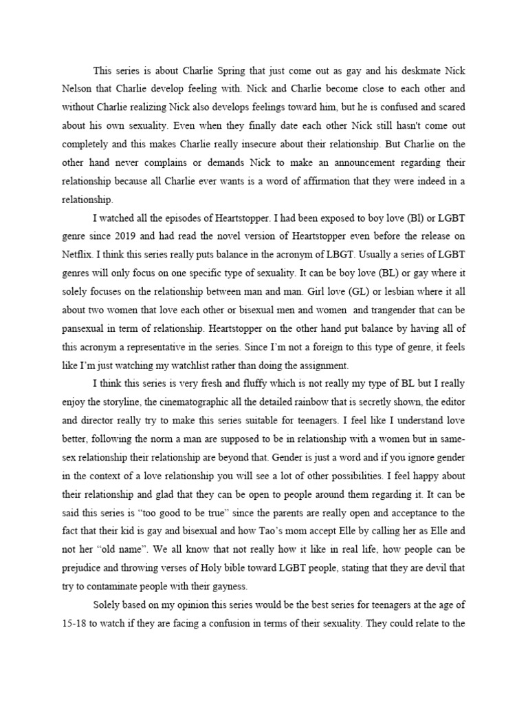 Heartstopper Real | PDF | Gender | Gender Studies