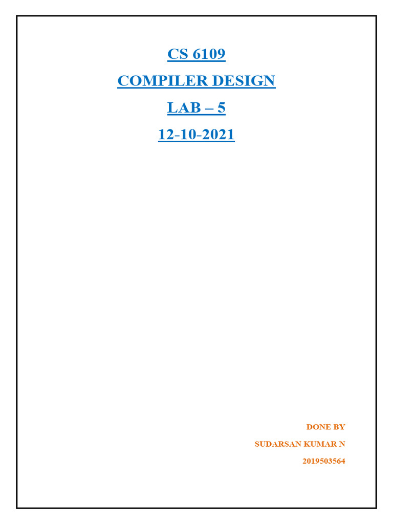 Lab 5 | PDF | Parsing | Computer Science