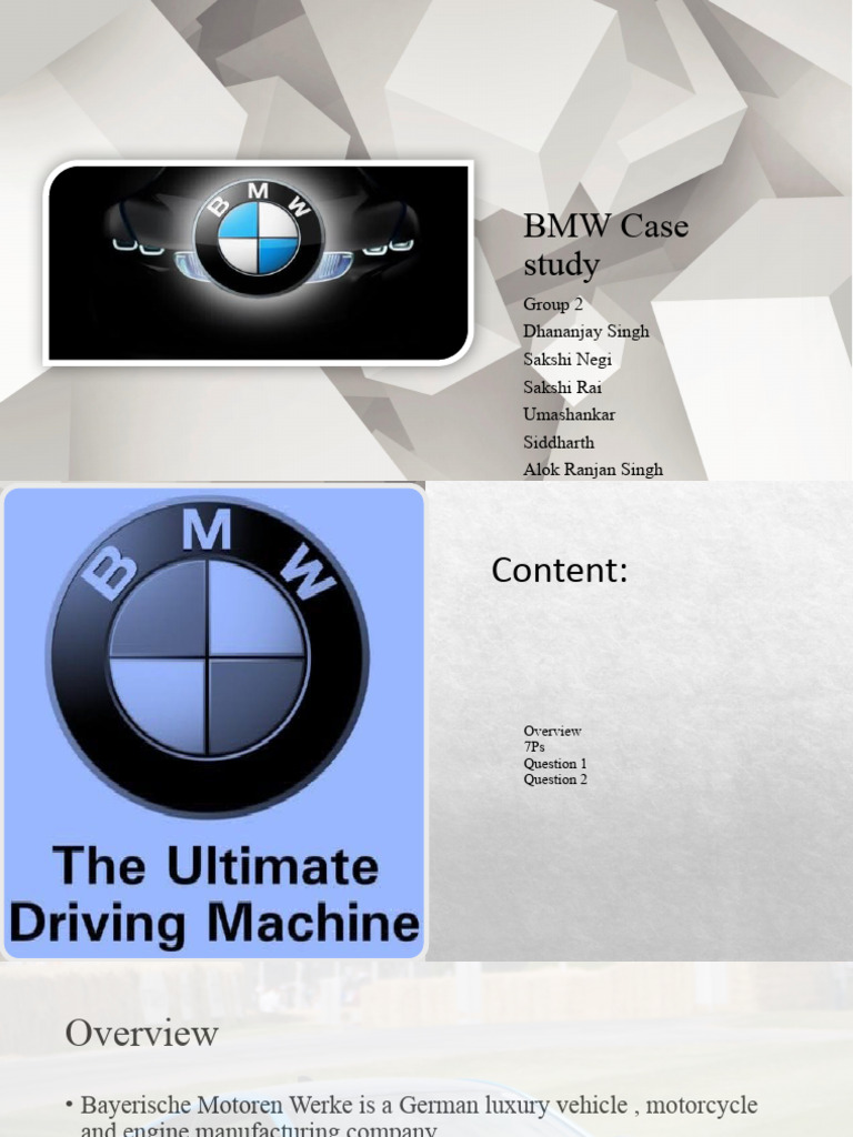 BMW Case Study | PDF | Bmw | Market Segmentation