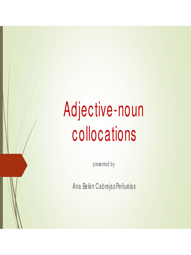 Adjective-Noun Collocations Guide | PDF | Adjective | Noun