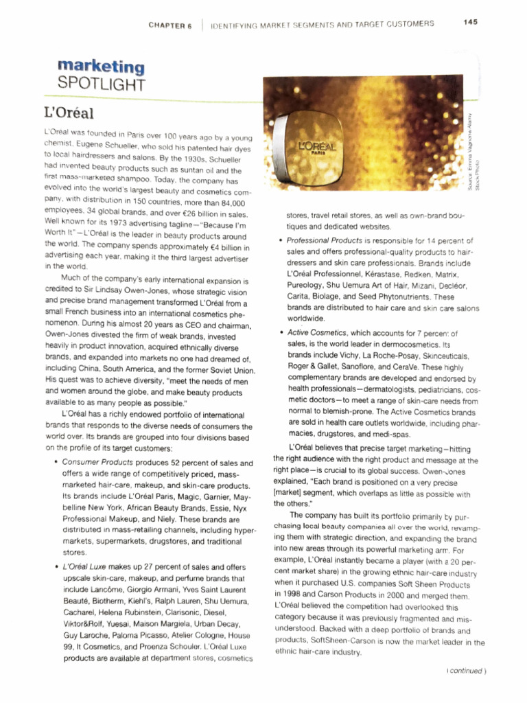 Loreal Case Study | PDF | Cosmetics | Brand