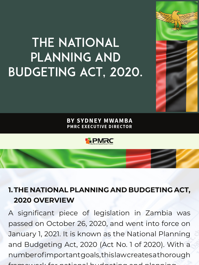 PMRC Presentation - The National Planning and Budgeting Act, 2020 | PDF ...