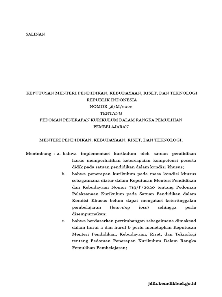 Struktur Kurikulum Merdeka Belajar Smk Nusantara 1 Comal Pdf