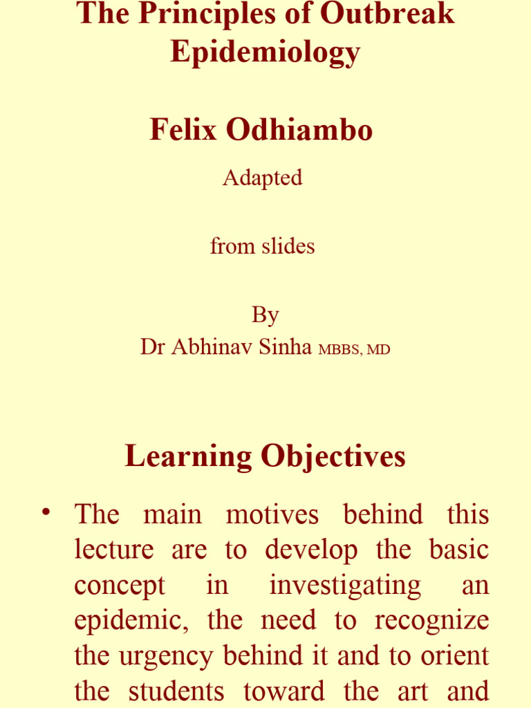 10 Steps in Outbreak Investigation | PDF | Epidemiology | Epidemics