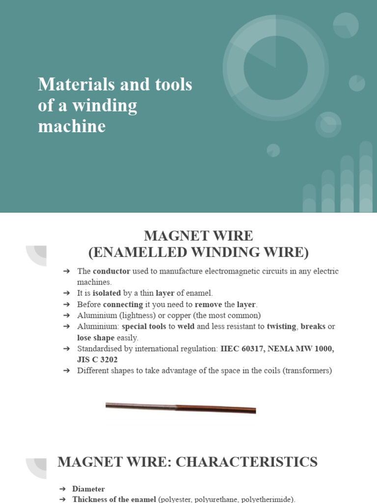 Materials and Tools of A Winding Machine | PDF | Insulator (Electricity ...