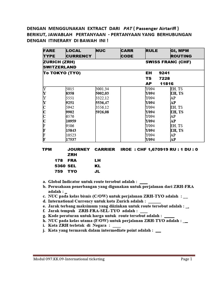 Jawablah Pertanyaan Yg Berhubungan DGN Itinerary | PDF | Sains & Matematika | Teknologi & Rekayasa