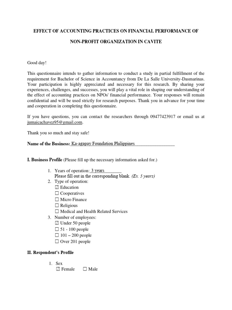Accounting Practices Impact on NPOs | PDF | Financial Statement ...