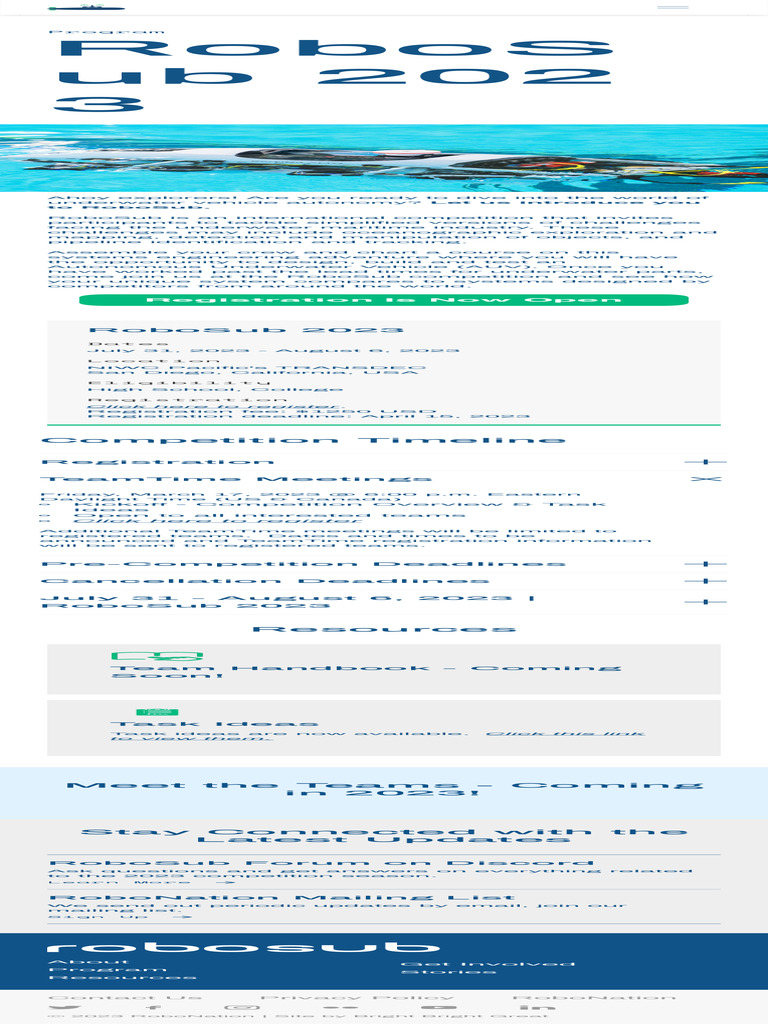 RoboSub 2023 - RoboSub | PDF