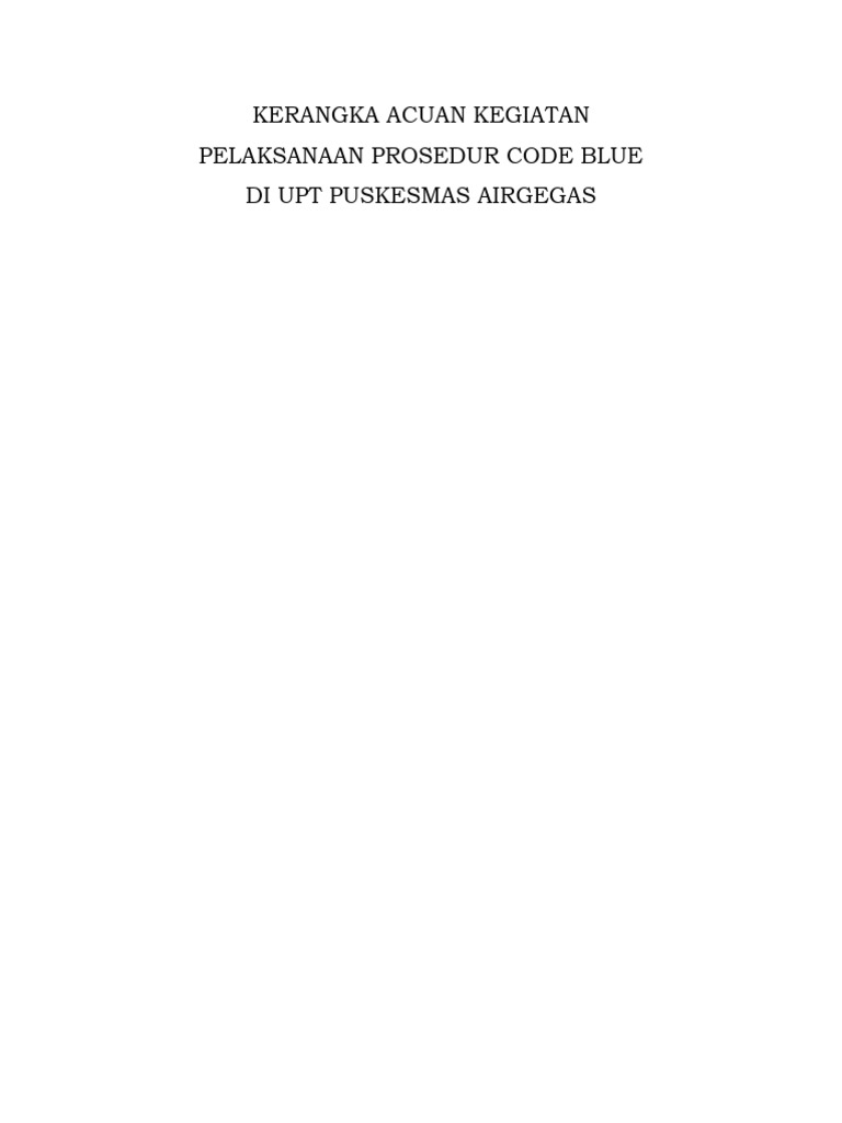 KAK & SOP Code Blue | PDF | Sains & Matematika