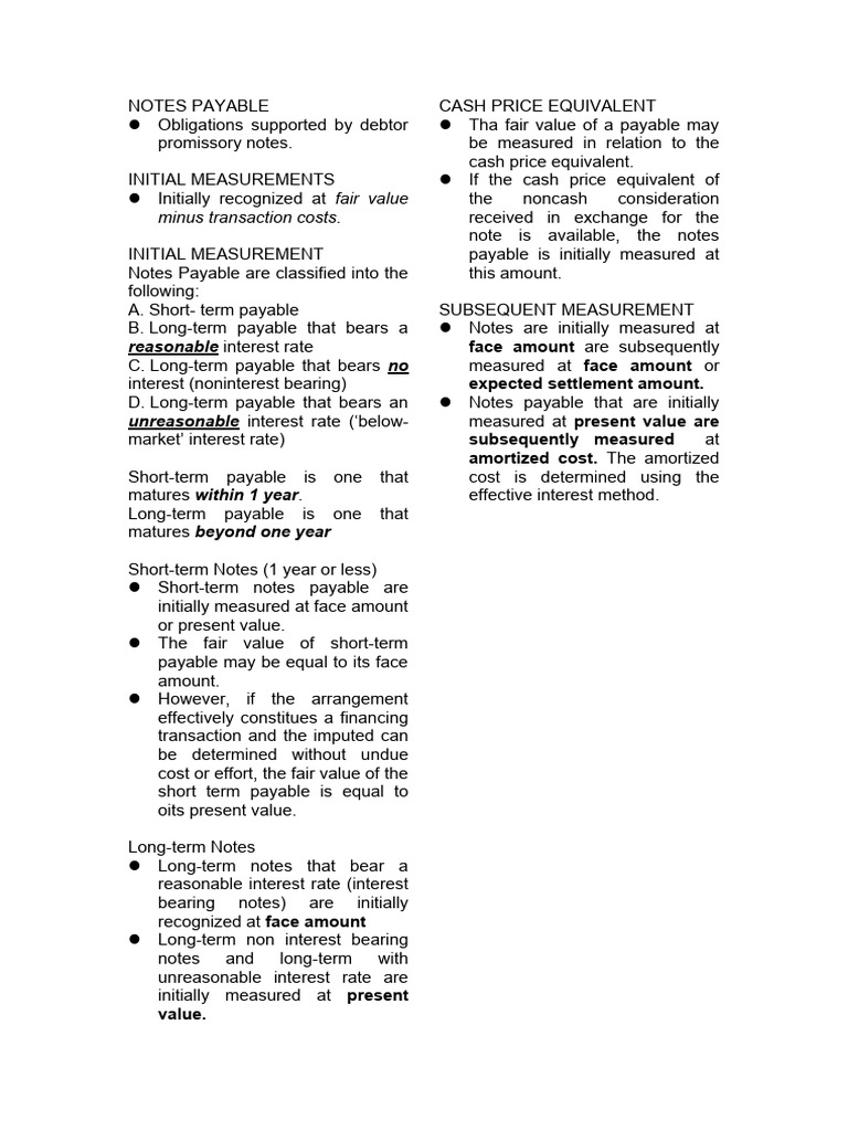 Notes Payable | PDF