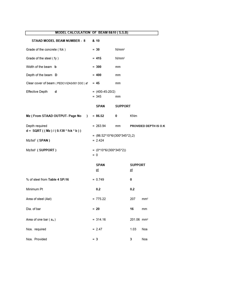 Model Beam | PDF | Mechanics | Continuum Mechanics
