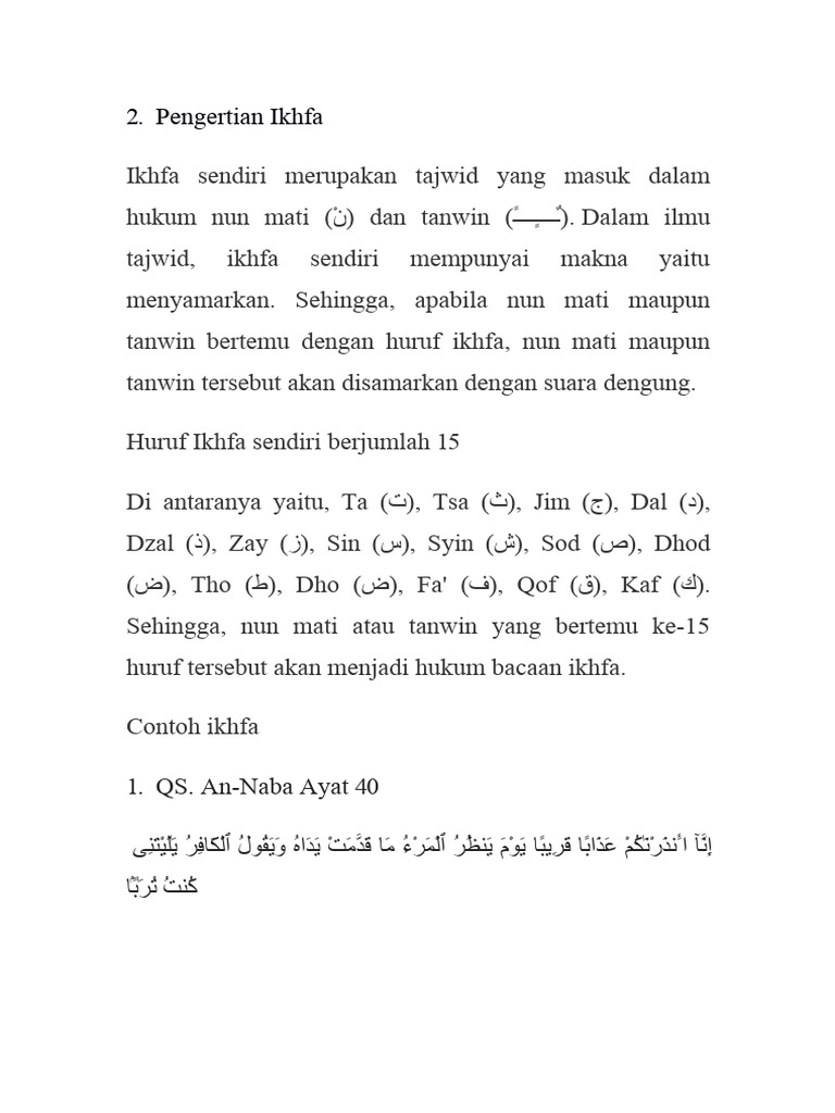 Pengertian Ikhfa | PDF | Agama & Spiritualitas