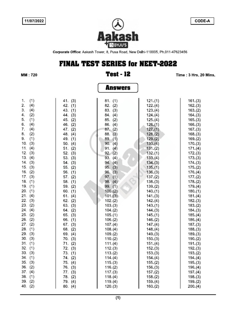 FTS-12 Code-A Soln | PDF