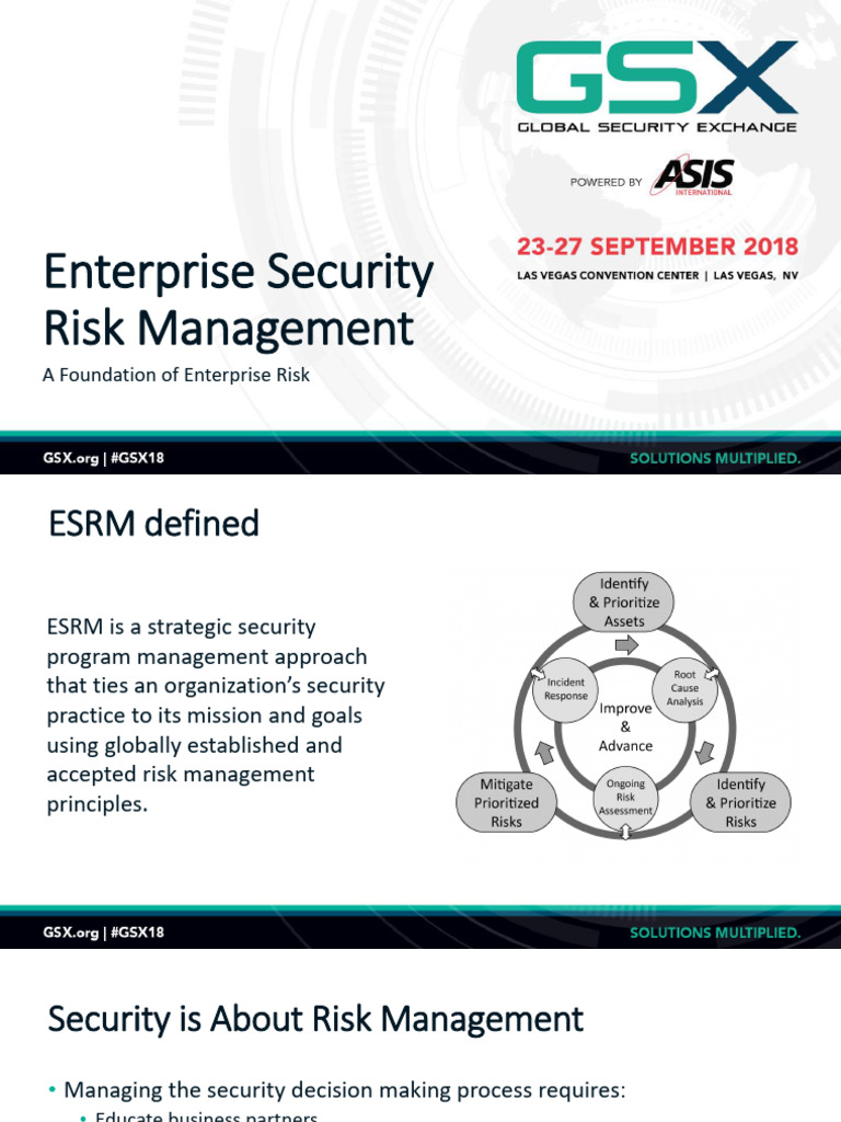 Enterprise Security Risk Management - A Foundation of Enterprise Risk ...