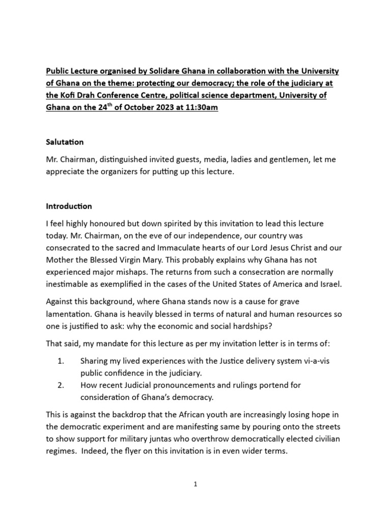Justice William Atuguba | PDF | Supreme Court Of The United States | Judge