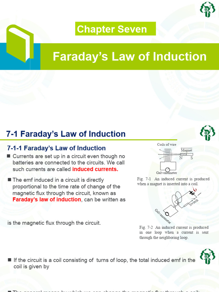Chapter Seven-Faraday - S Law of Induction | PDF | Inductance ...