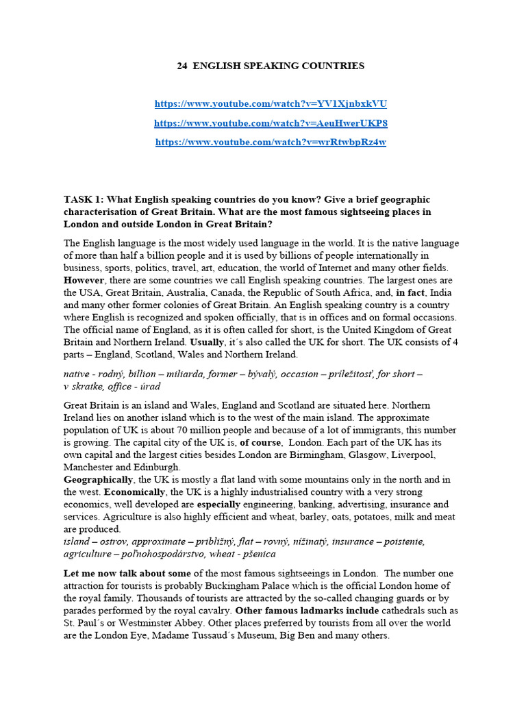 24 English Speaking | PDF | United Kingdom | Thanksgiving