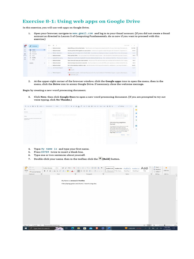 Pontillas Jenessa D. Laboratory-Exercise-8 | PDF | Mobile App | Window (Computing)