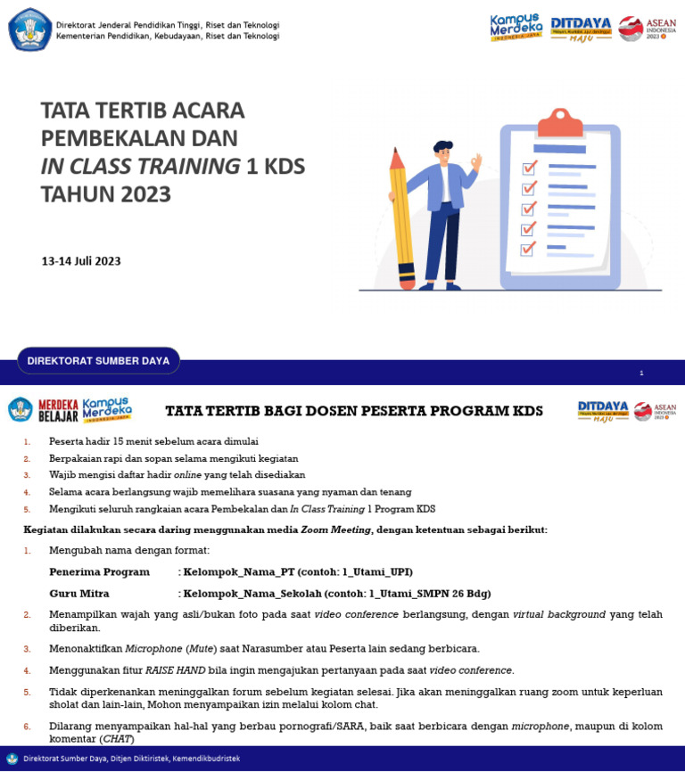 Tata Tertib ICT 1 Tahun 2023 | PDF
