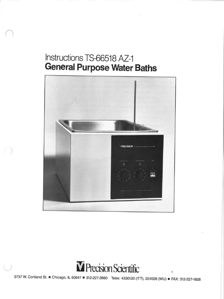 Manual - PRECISION SCIENTIFIC 180 Series | PDF