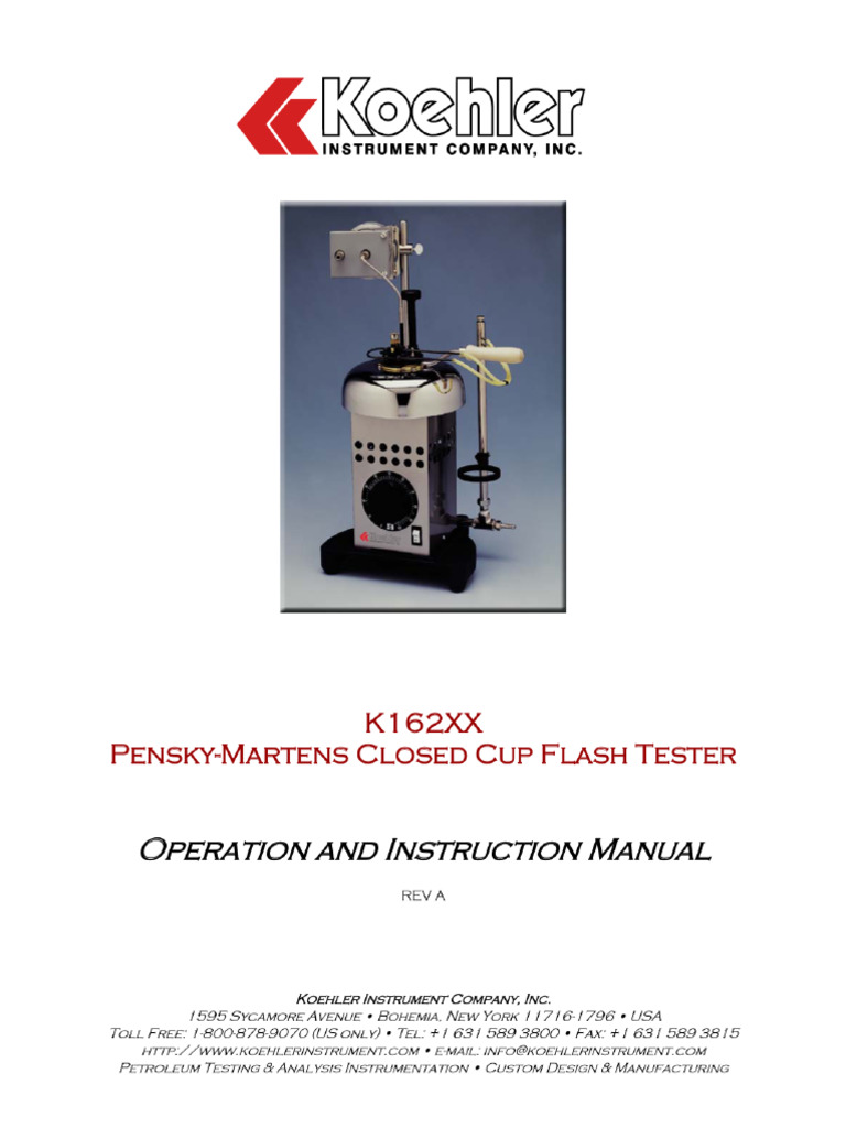 Manual - KOEHLER K162XX Series | PDF