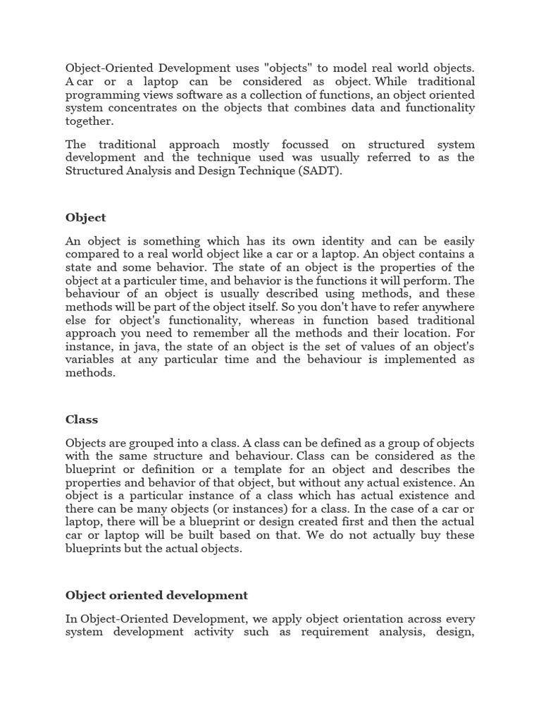 Oosd Notes Pdf Inheritance Object Oriented Programming Class Computer Programming 3875