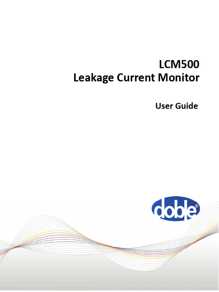 Doble LCM 500 Manual | PDF | Microsoft Windows | Menu (Computing)
