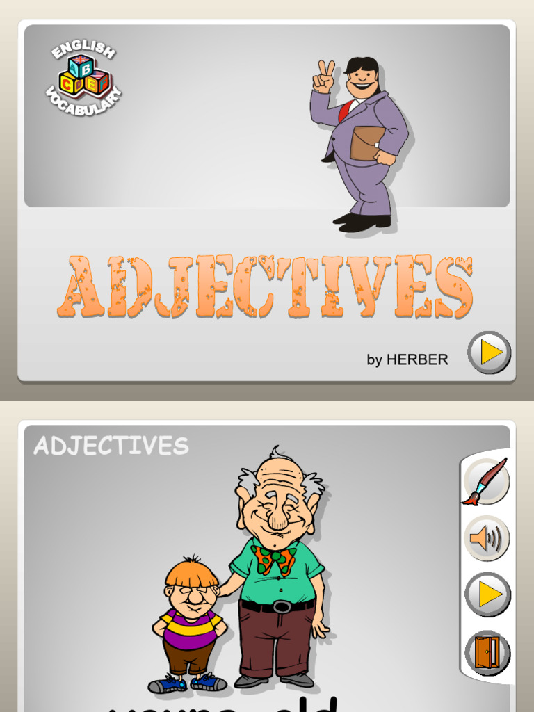 Adjectives PPT Flashcards Fun Activities Games Picture Descriptio 45615 ...